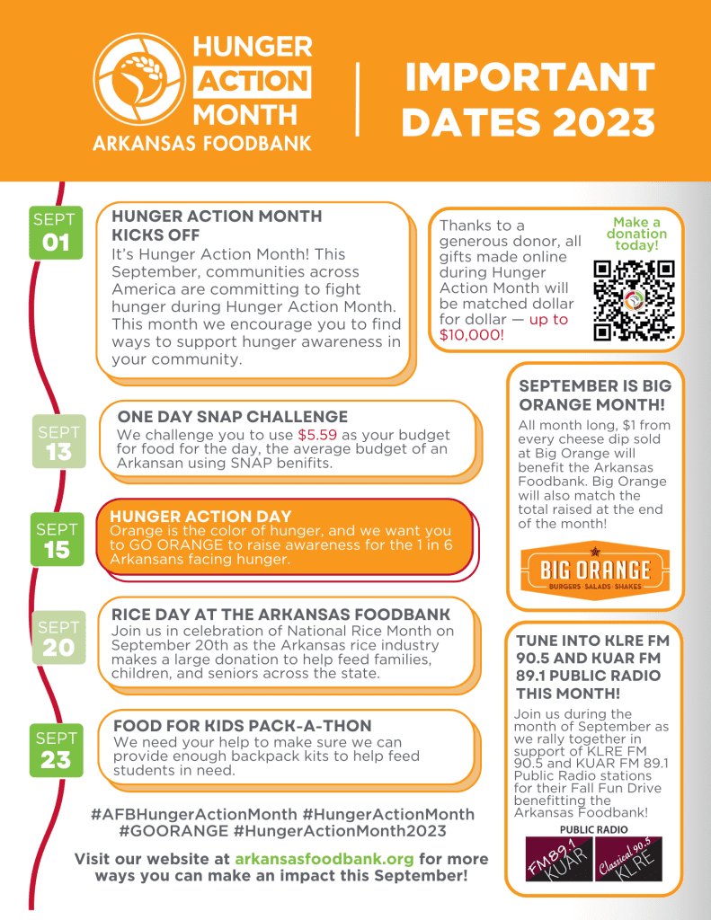 Hunger Action Month - Arkansas Foodbank